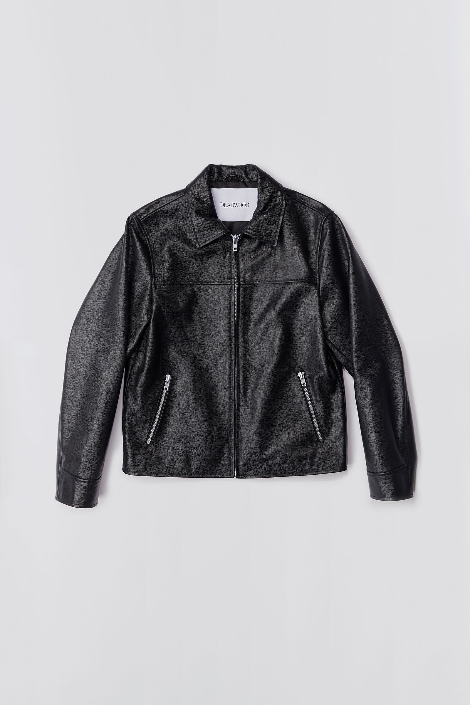 Bruno Leather Jacket | Straight-Cut & Upcycled Cowskin | Deadwood ...