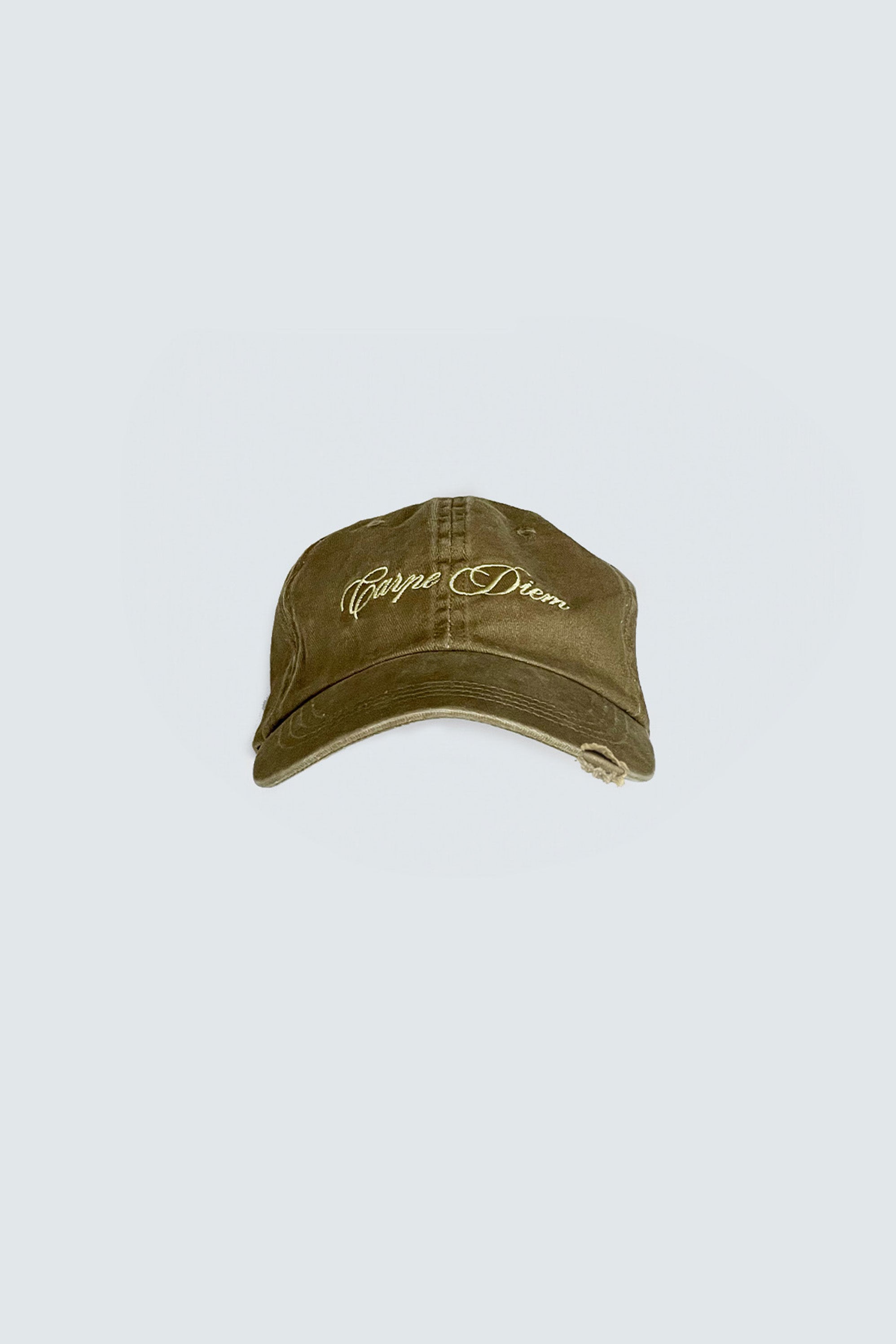 Carpe Diem Green Baseball Cap | Recycled Cotton – Deadwood Studios