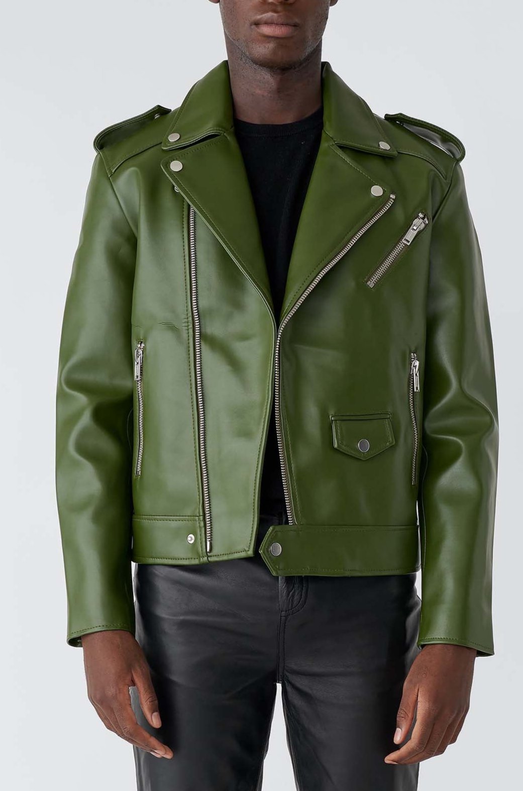 Men's River Green Cactus Jacket | Vegan Cactus Leather | Deadwood ...